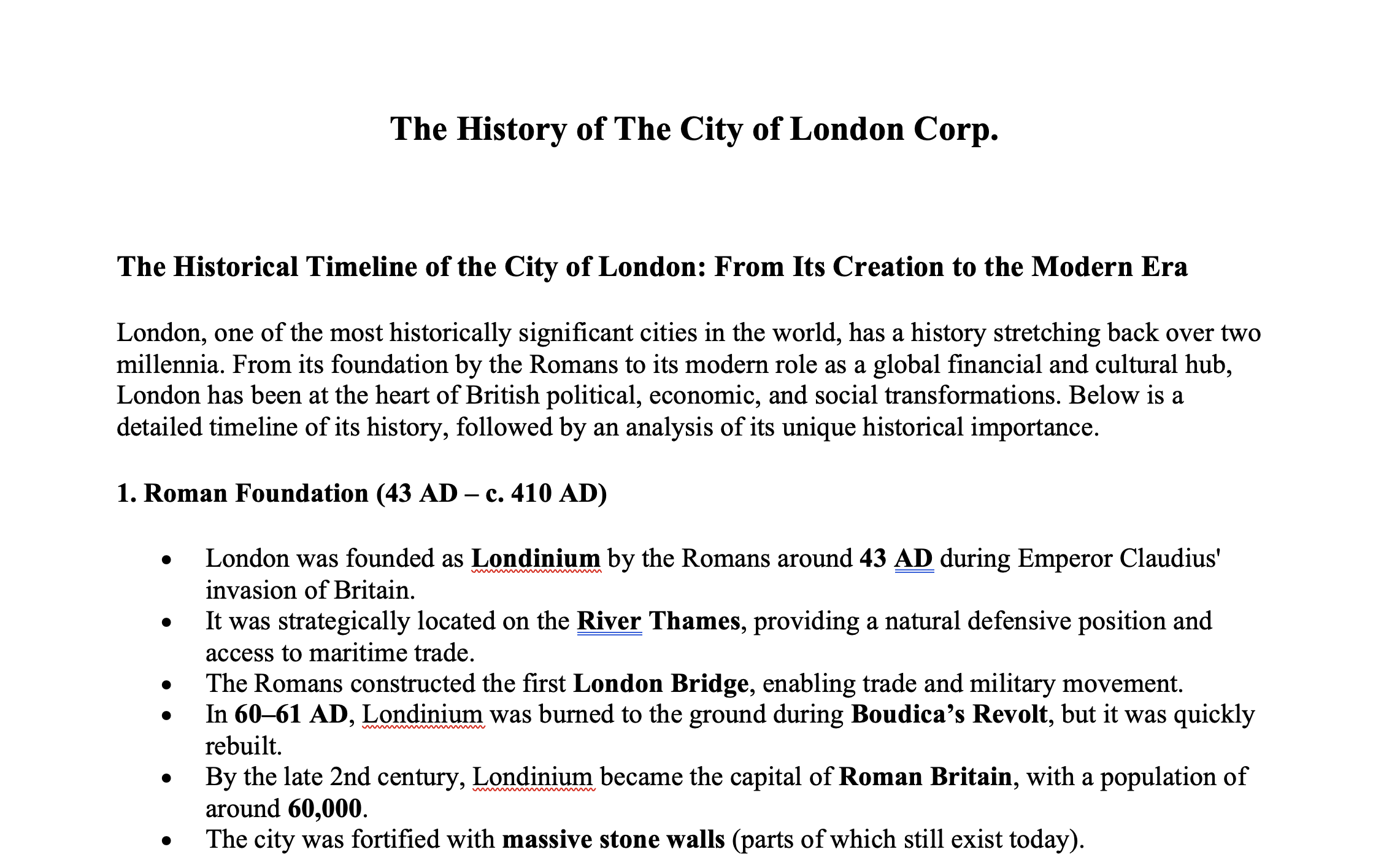 The History of The City of London Corp. - Dr. David Patrick Harry, PhD