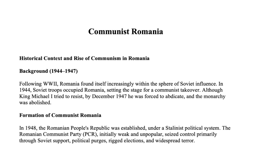 Communism in Romania - Dr. David Patrick Harry, PhD